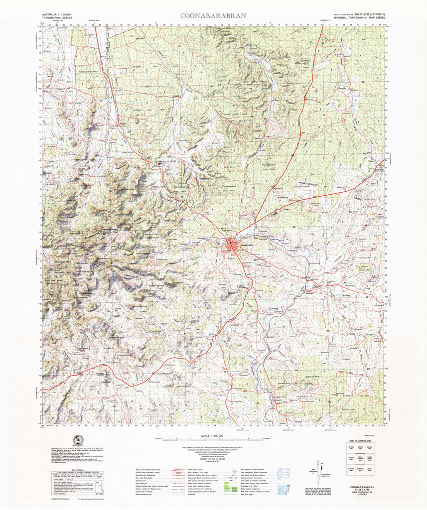 Buy 8735 Coonabarabran 1:100k Topographic Map