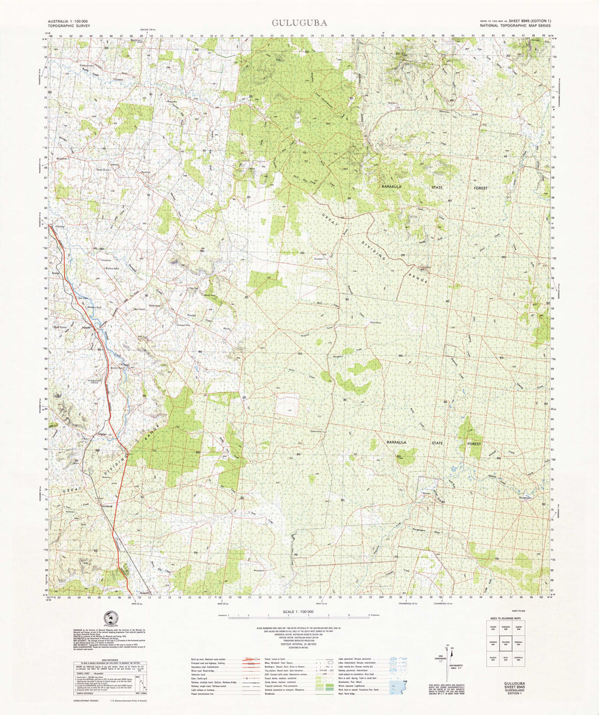 Buy 8945 Guluguba 1:100k Topographic Map