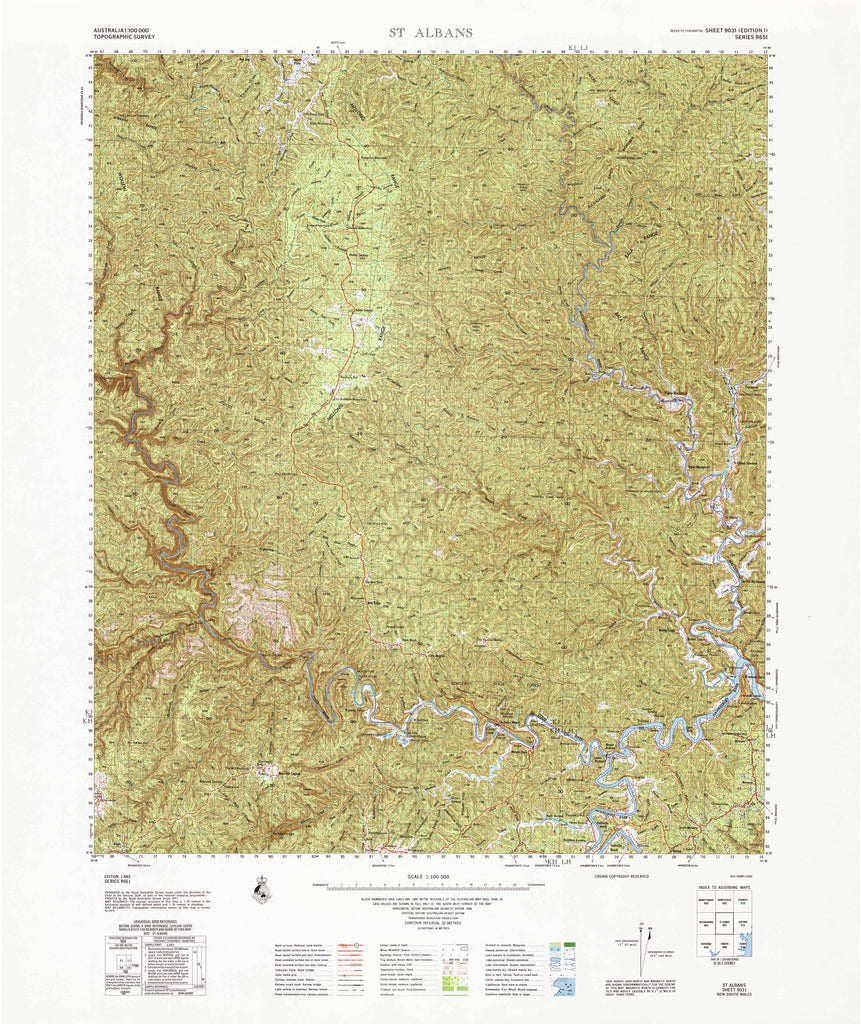 9031 St Albans 1:100k Topographic Map | Mapworld