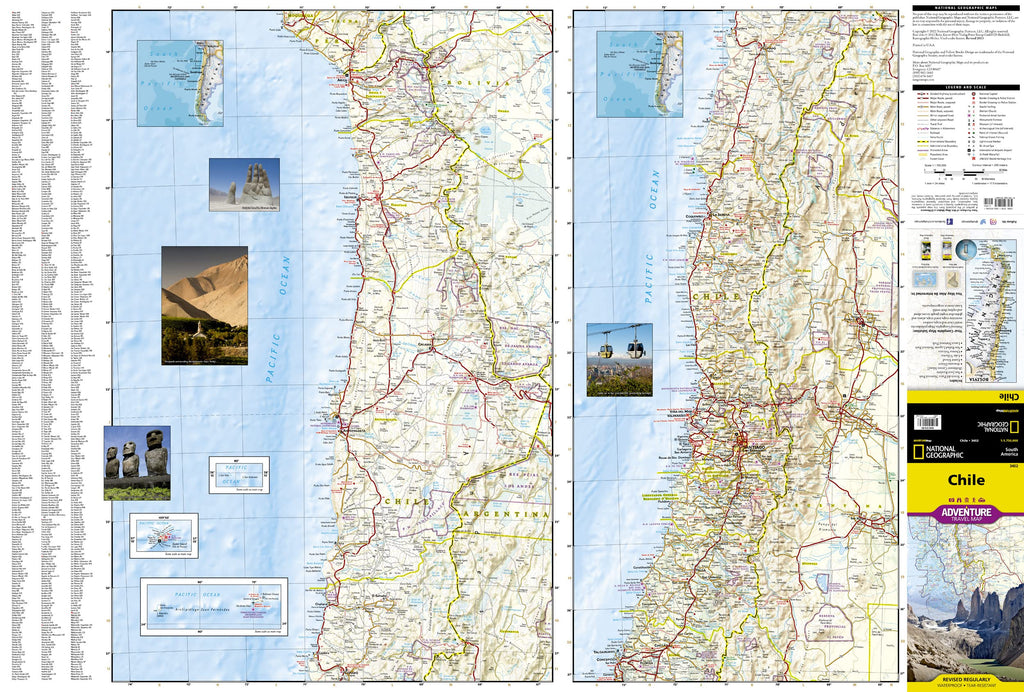 Chile Folded Map – National Geographic | Mapworld