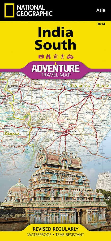 India South Folded Map – National Geographic | Mapworld