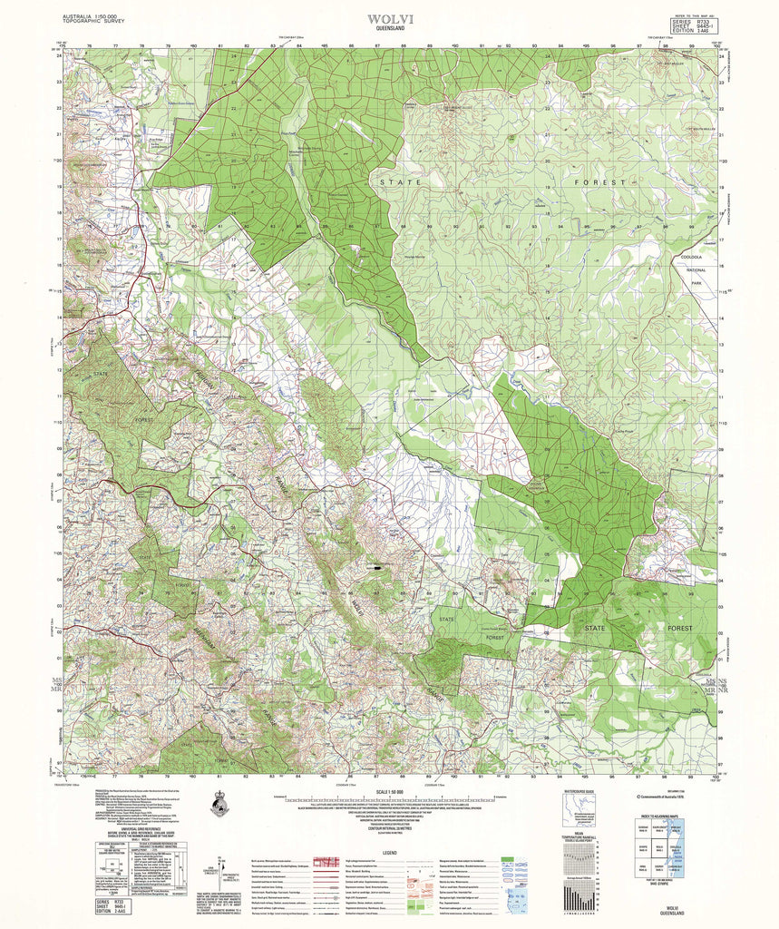 Buy 9445-1 Wolvi 1:50k Topographic Map