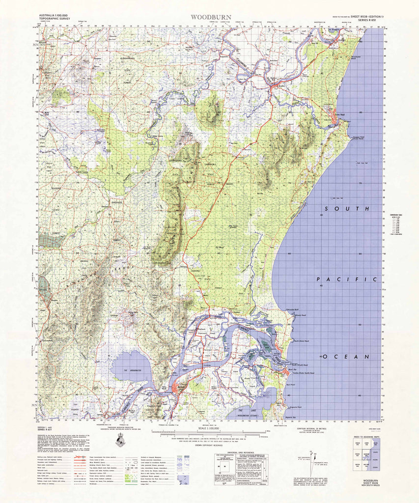 Buy 9539 Woodburn 1:100k Topographic Map