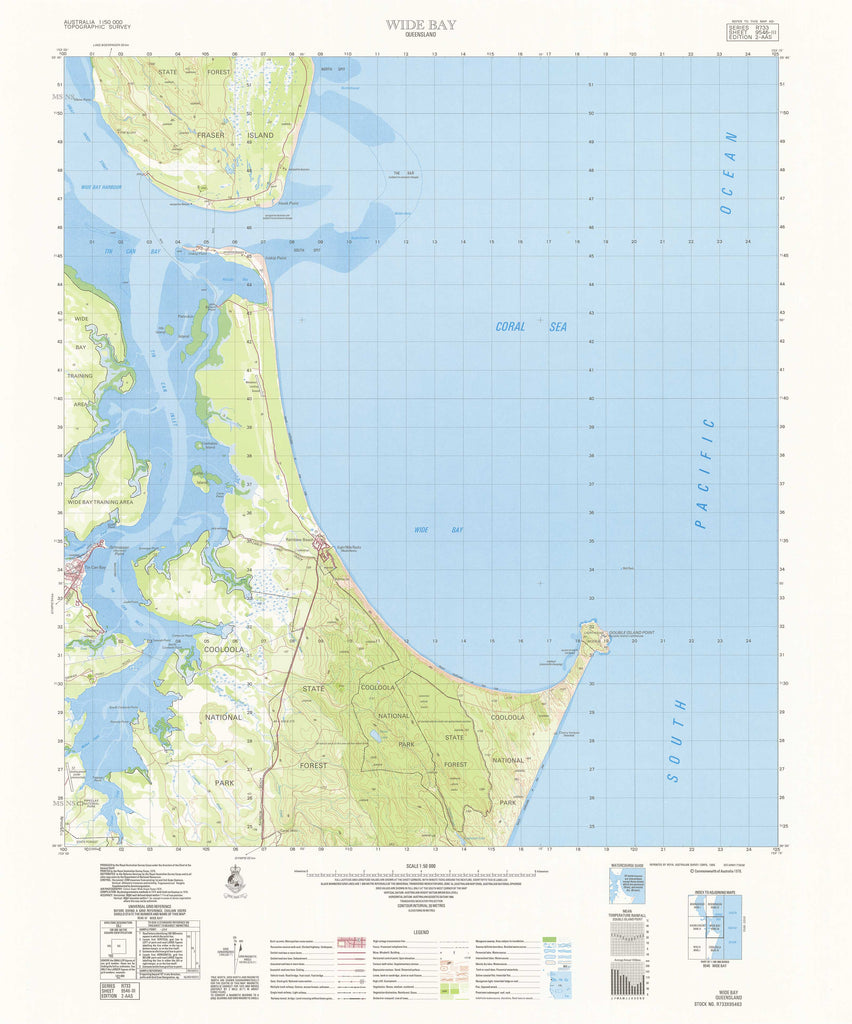Buy 9546-3 Wide Bay 1:50k Topographic Map