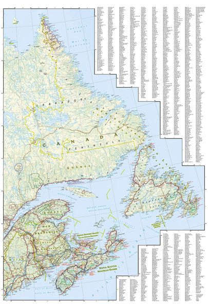 Canada East National Geographic Folded Map