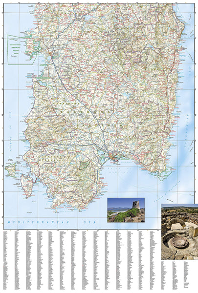 Sardinia Michelin Map, Buy Map of Sardinia - Mapworld