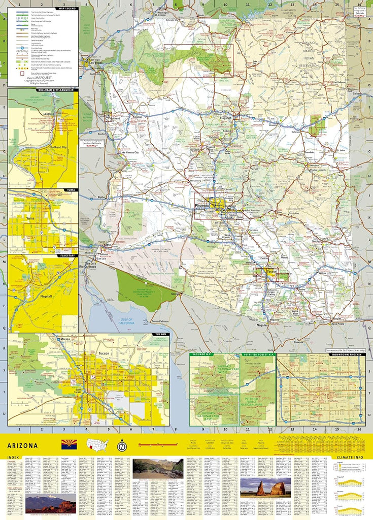 Arizona National Geographic Folded Map