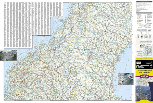 Southern Sweden & Norway Adventure Map by National Geographic