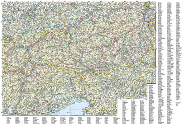 The Alps - Alpine Countries National Geographic Folded Map