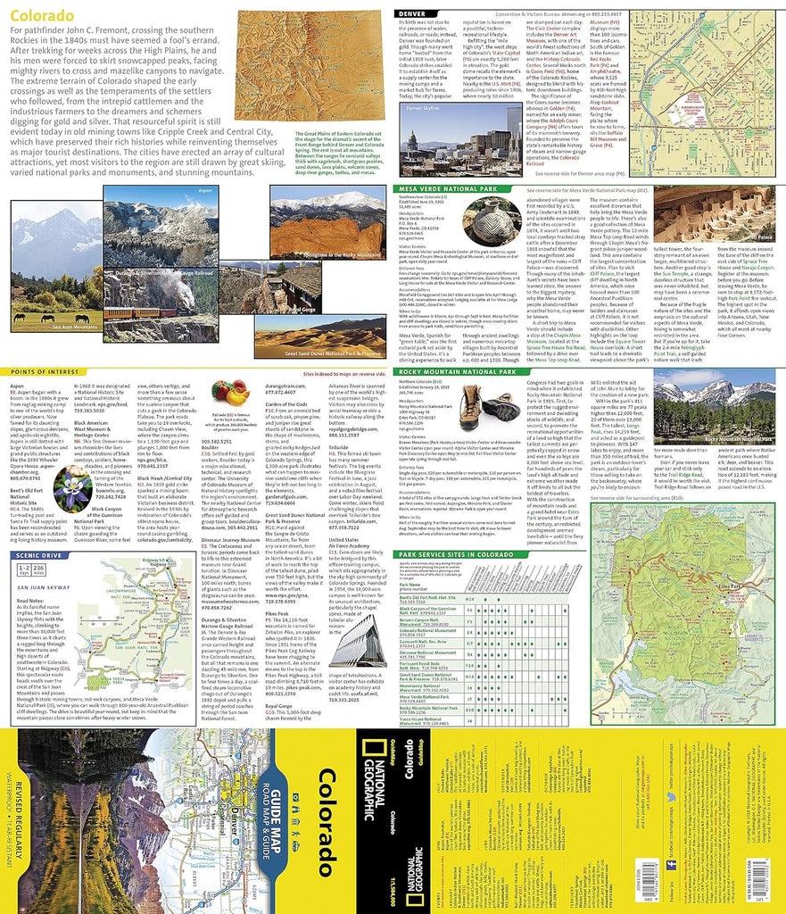 Colorado Folded Map – National Geographic | Mapworld
