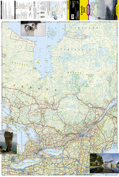 Canada East National Geographic Folded Map
