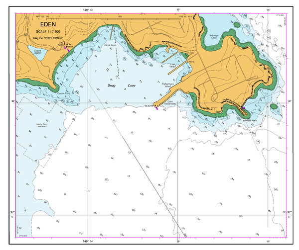 AUS 192 - Twofold Bay, Buy Chart of Twofold Bay - Mapworld