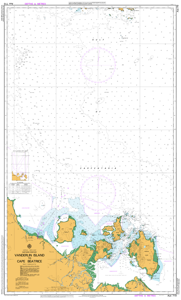 AUS 710 - Vanderlin Island to Cape Beatrice, Buy Chart of Vanderlin ...