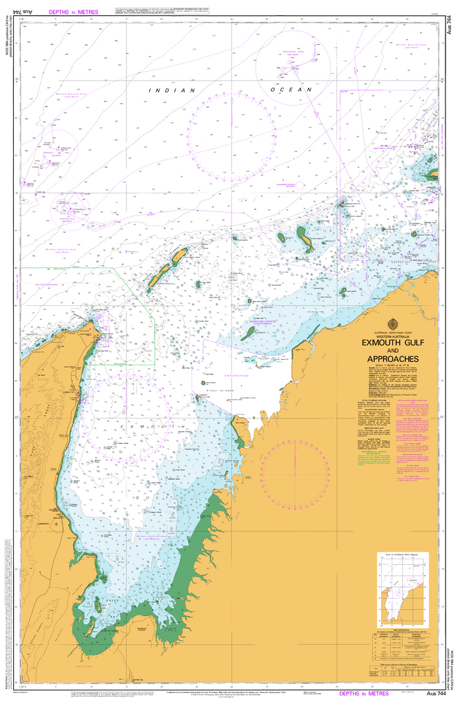 AUS 744 - Exmouth Gulf and Approaches Nautical | Mapworld