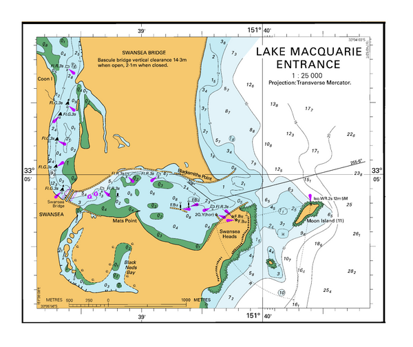 AUS 809 - Port Jackson to Port Stephens Nautical | Mapworld
