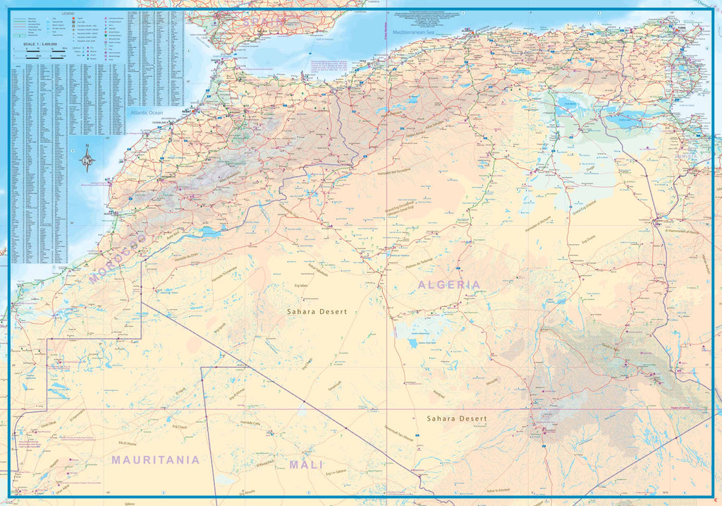 Africa North Map – ITM | Mapworld