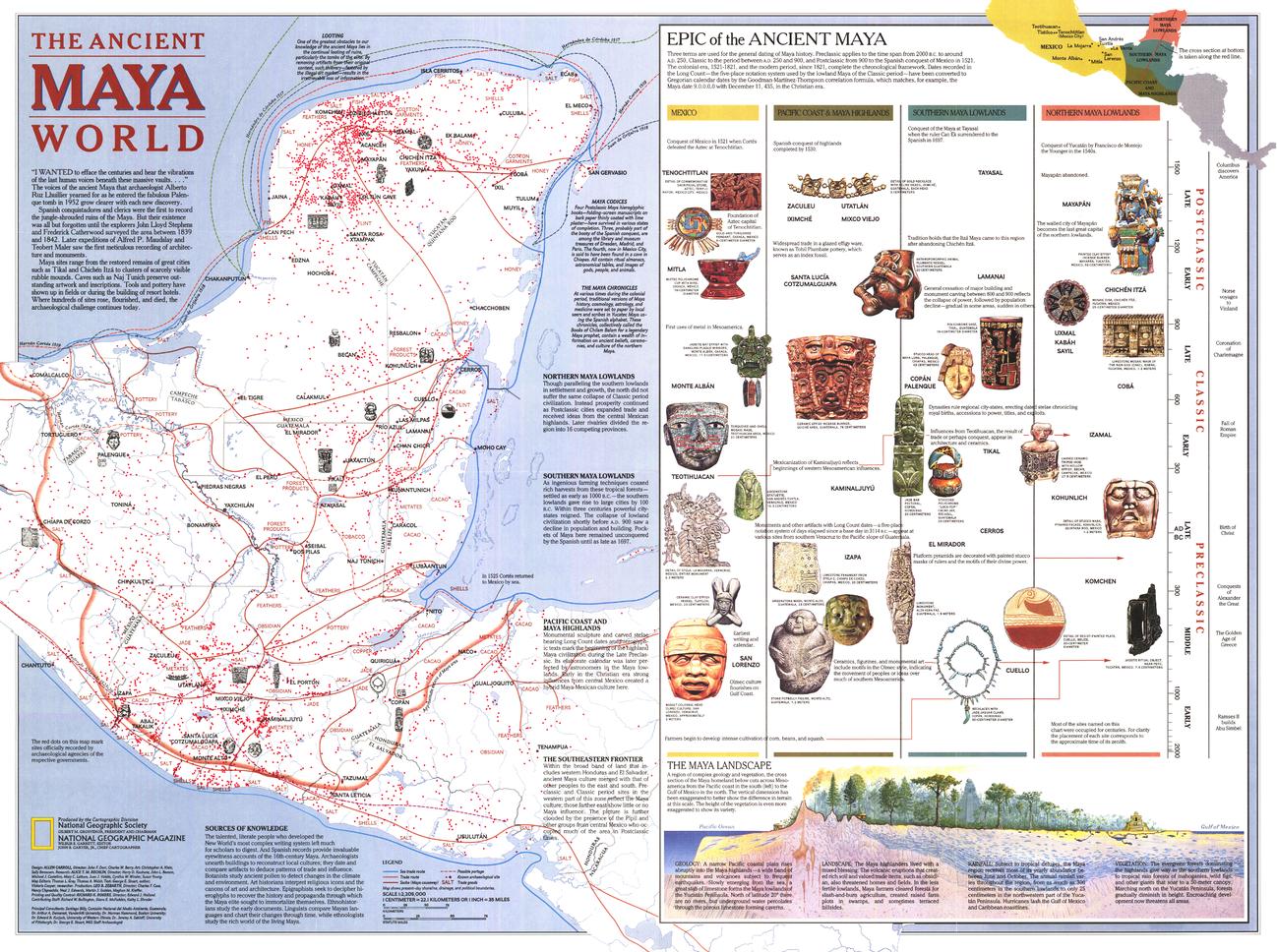 Ancient Maya World - (1989) – National Geographic | Mapworld