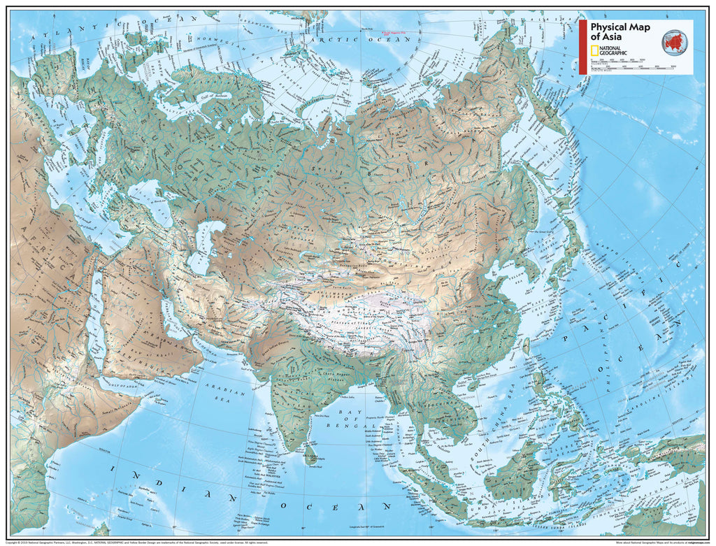 Asia Physical Atlas of the World, 11th Edition, National Geographic Wa