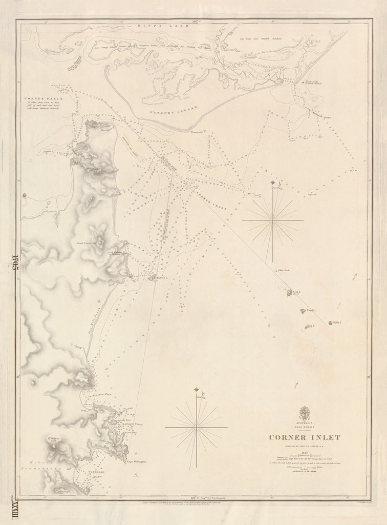 Australia — Bass Strait, Corner Inlet (1842) | Mapworld