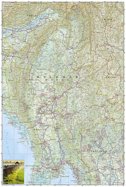 Myanmar (Burma) Adventure Map by National Geographic
