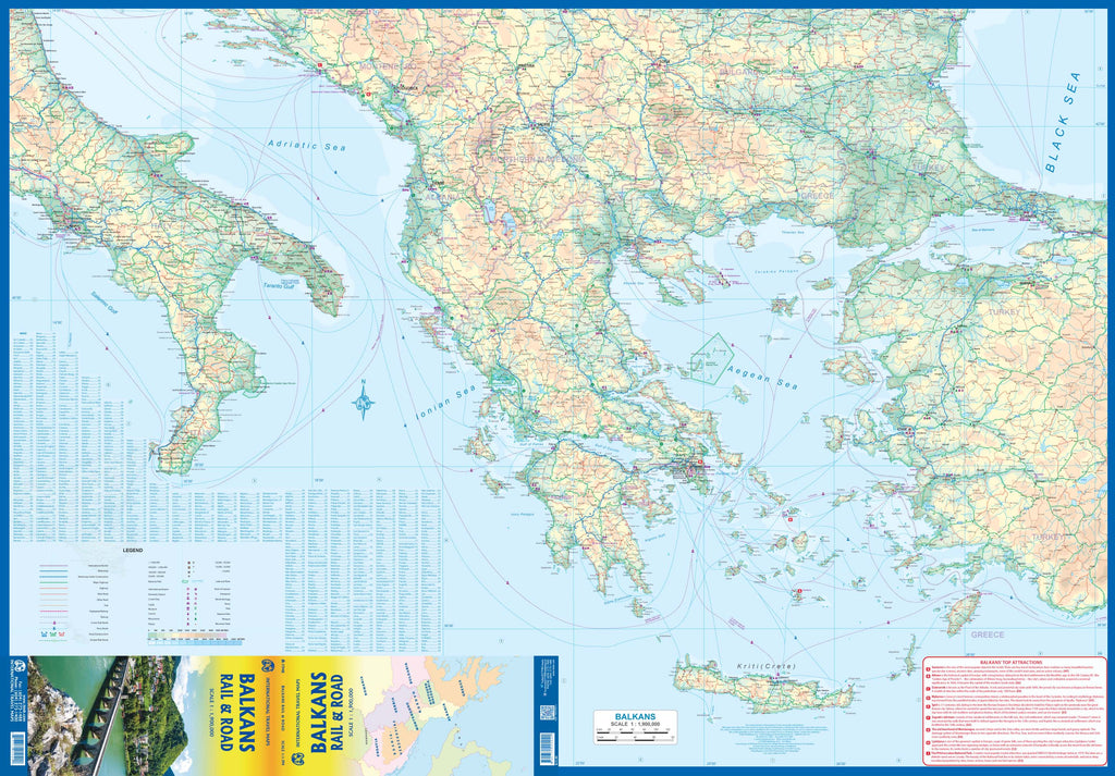 Balkans Rail & Road Map – ITM | Mapworld