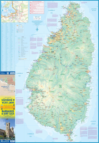 Barbados & St Lucia Map – ITM | Mapworld