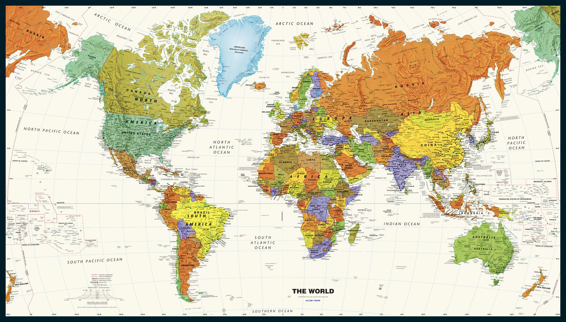 Contemporary World Wall Map | Shop Mapworld