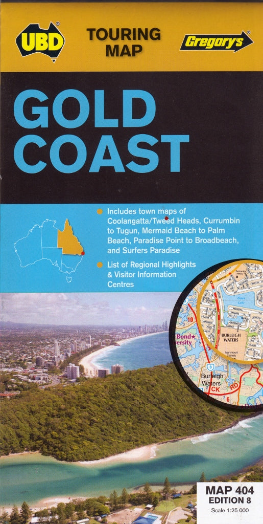 Gold Coast UBD map, Buy map of Gold Coast - Mapworld