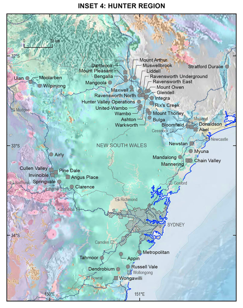 Australian Operating Mines Map 2024 | Shop Mapworld