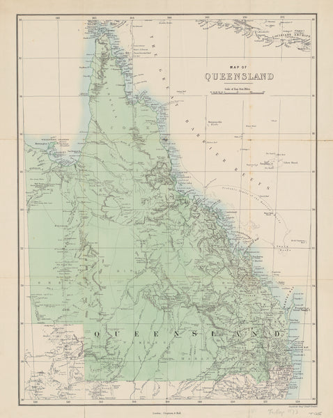 Queensland Map 1873 - by Stanfords of London | Mapworld
