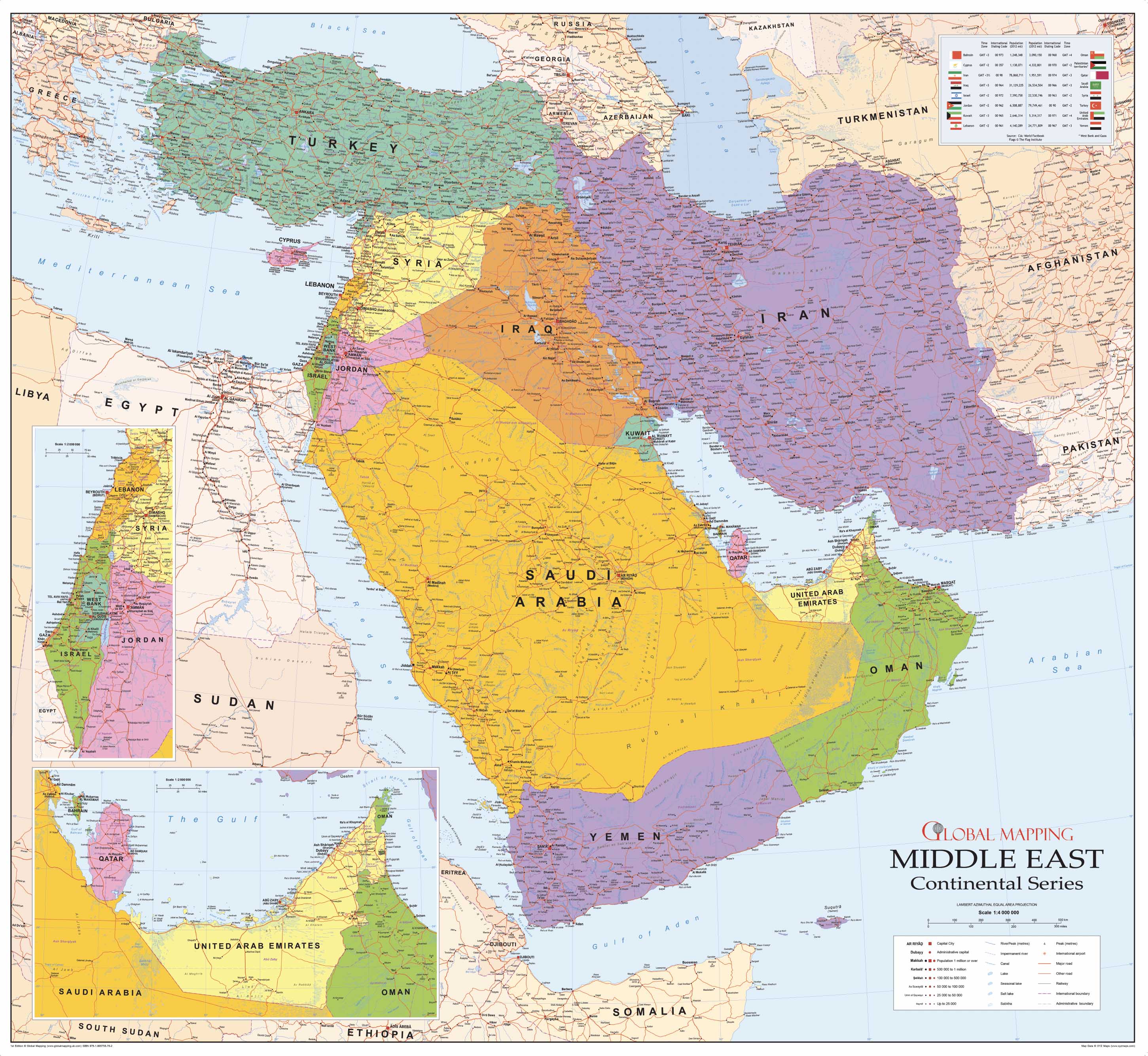 Middle East Political Wall Map | Shop Mapworld