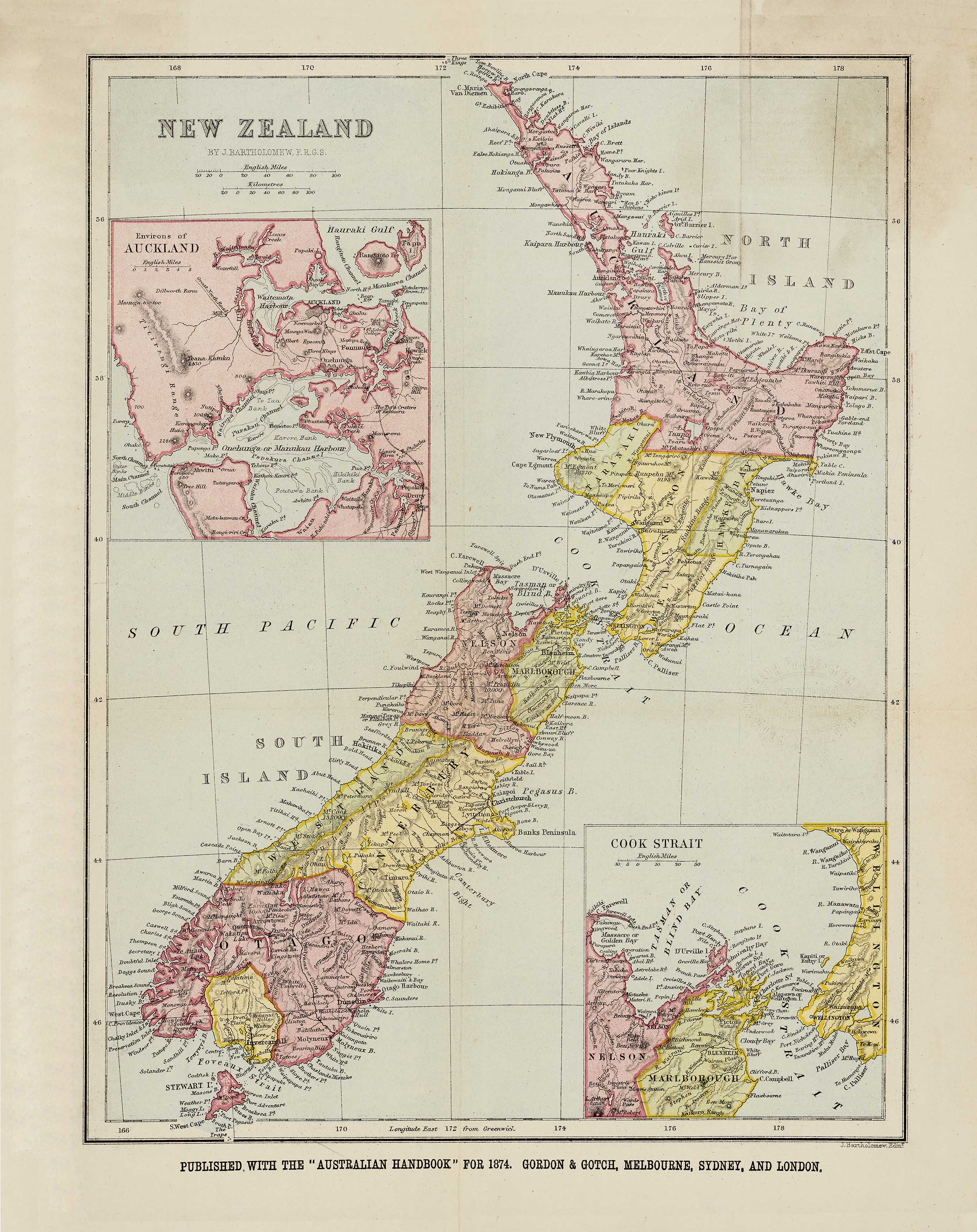 Vintage Wall Map of New Zealand | Shop Mapworld