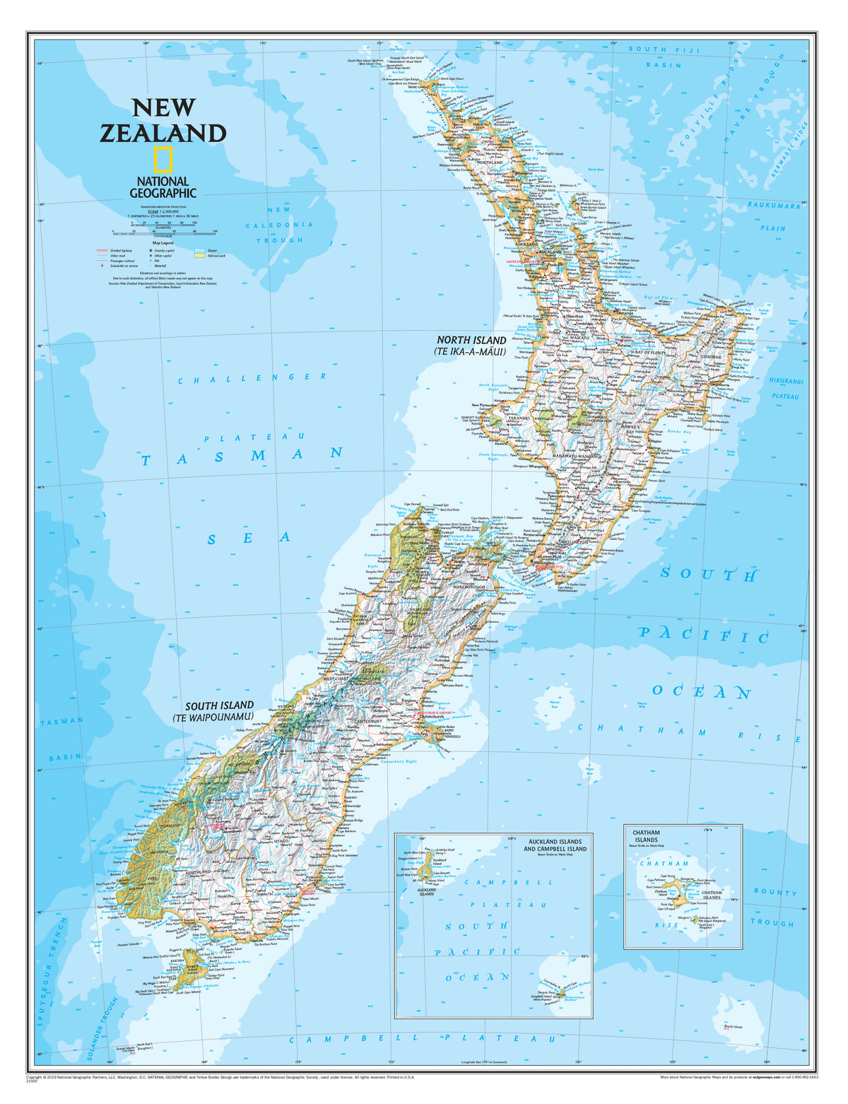 New Zealand Supermap Wall – National Geographic | Mapworld