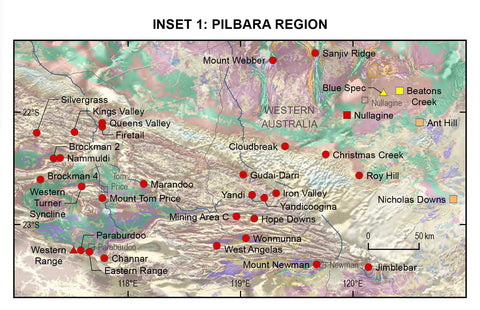 Australian Operating Mines Map 2024 | Shop Mapworld