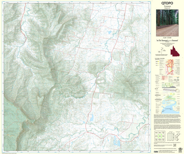 9342-22 Townson QTopo 1:25,000 Topographic Map