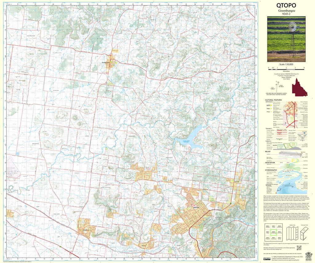 9243-2 Goombungee QTopo 1:50,000 Topographic Map | Mapworld