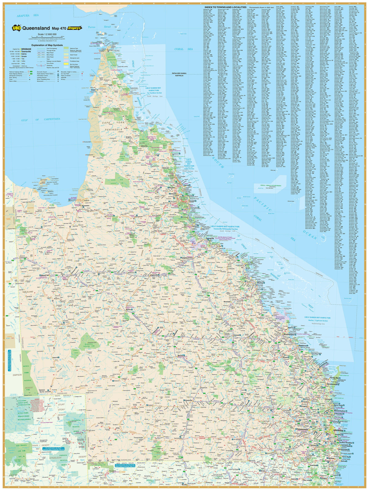 Queensland Maps | Wall, Folded, 4WD & Topographic | Mapworld