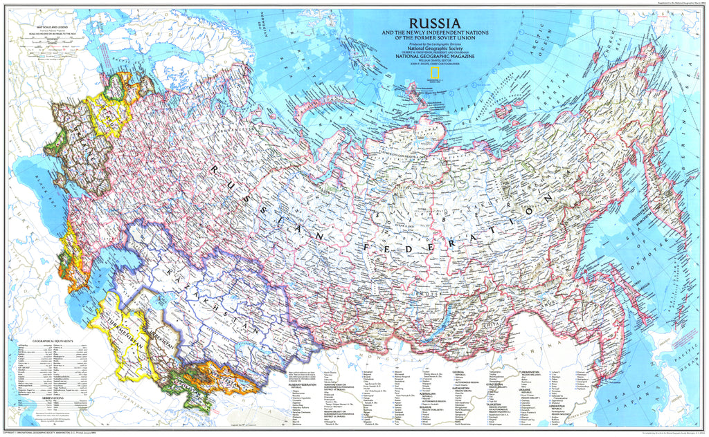 Russia and the Newly – National Geographic | Mapworld