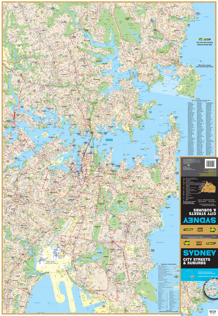 Buy Sydney UBD wall map laminated - Mapworld