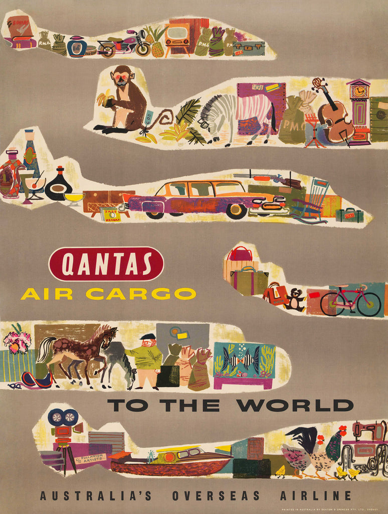 TRAVEL POSTER - Qantas Air Cargo