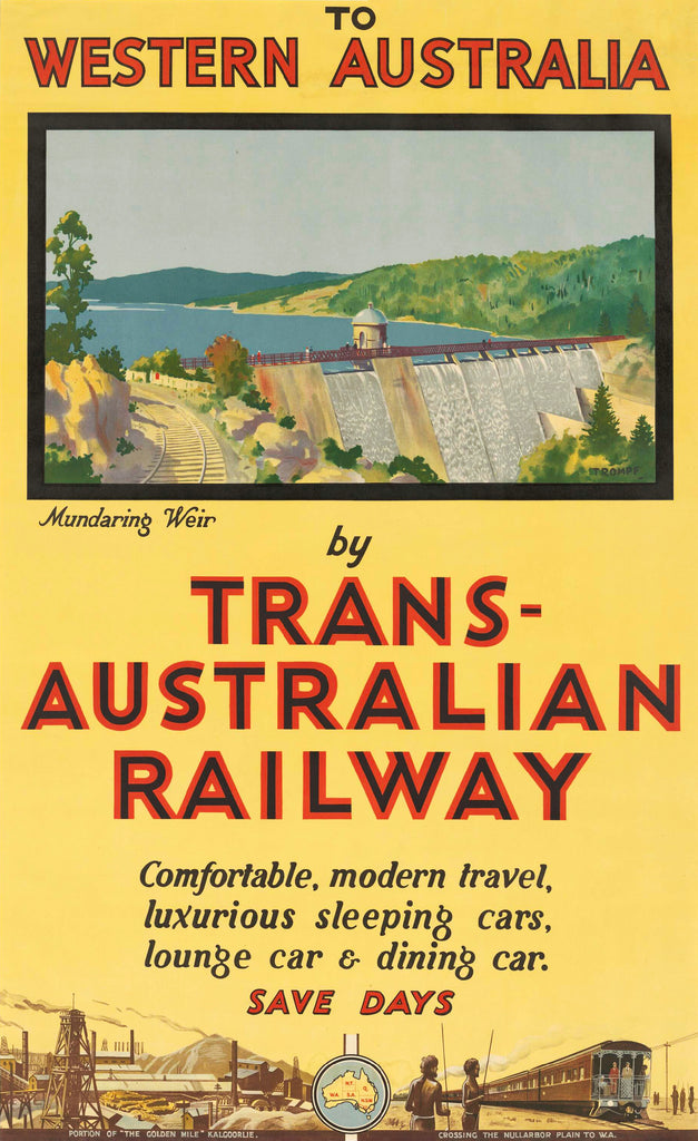 Buy TRAVEL POSTER - WA Railway Vintage Poster - Mapworld