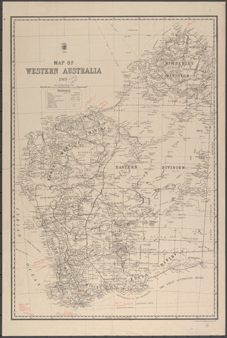 Western Australia Gold Map 1958 | Shop Mapworld