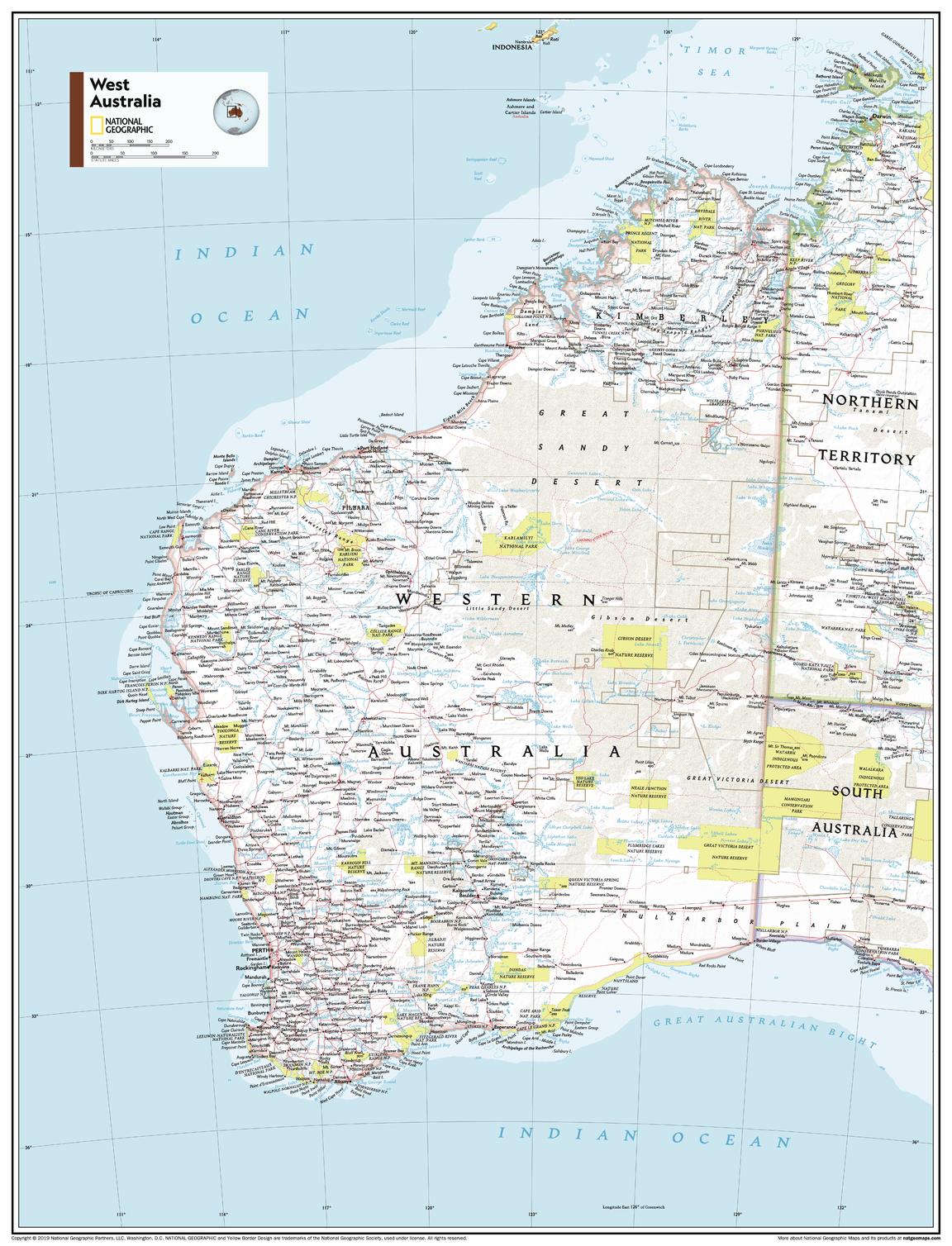 Australia National Geographic, Buy Wall Map of Australia - Mapworld