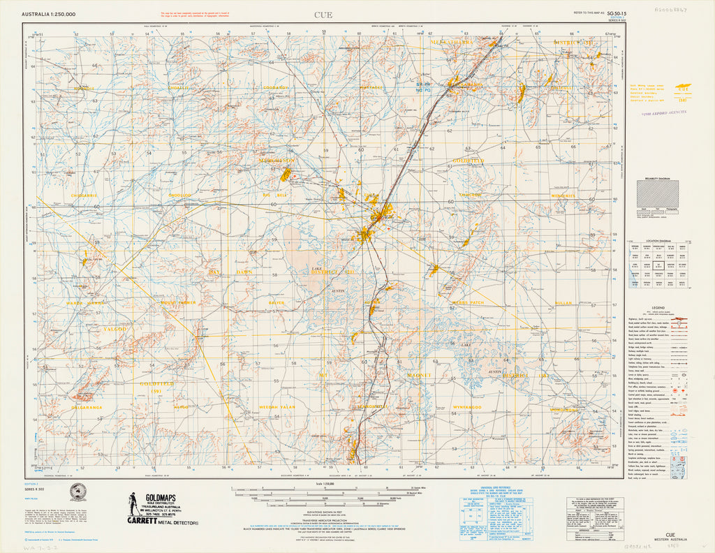 Western Austalia Historical Gold Field Maps - Cue | Mapworld