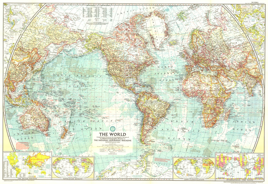 World Wall Map 1957 – National Geographic | Mapworld