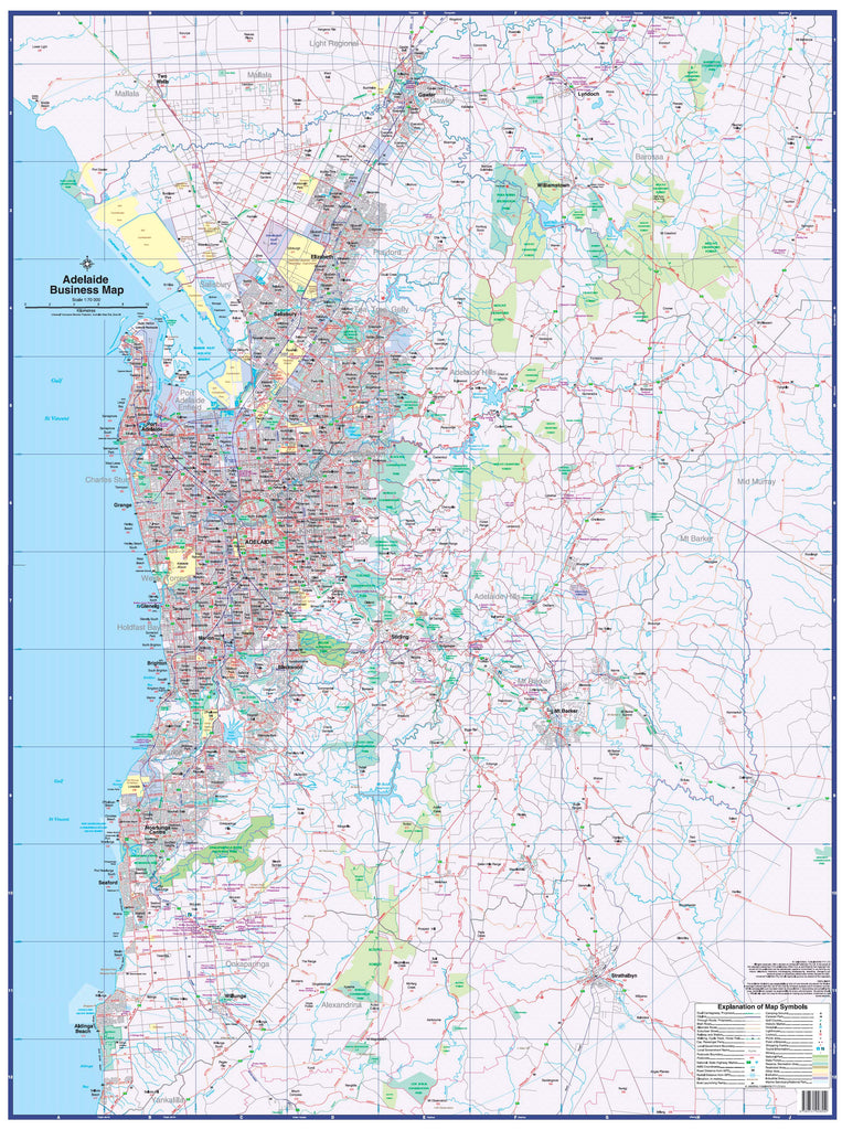Buy Adelaide UBD Business Map Laminated, Wall Map - Mapworld