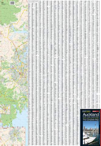Auckland Complete New Zealand Kiwimaps Folded Map