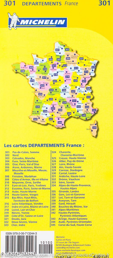 France Drôme / Vaucluse Michelin Map 332 - Mapworld