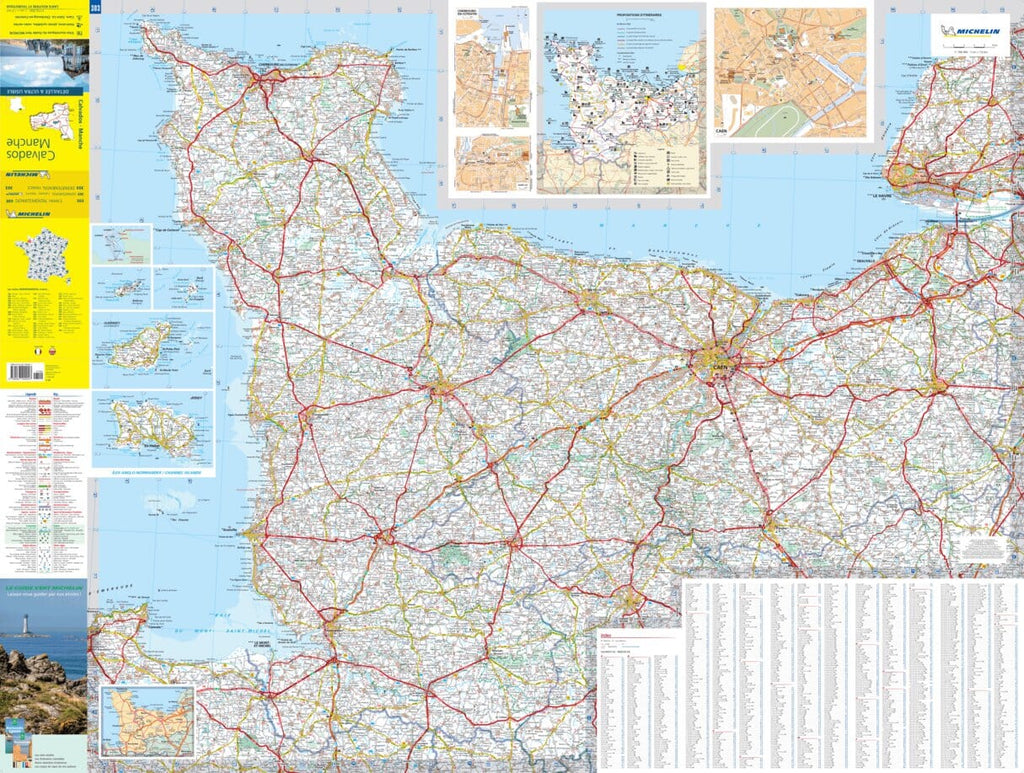 France Calvados & Manche Map 303 – Michelin | Mapworld