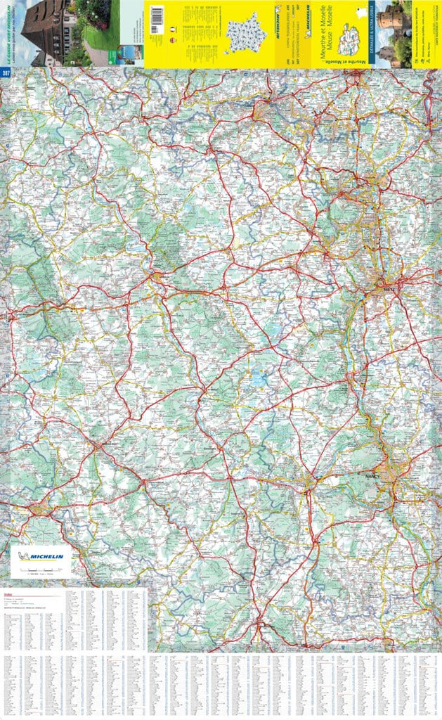 France Meurthe & Moselle / Meuse Michelin Map 307 - Shop Mapworld